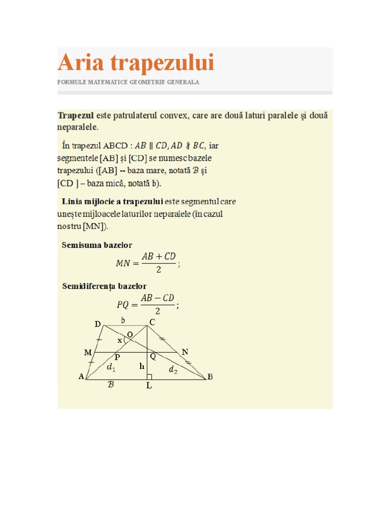 Aria Trapezului | PDF