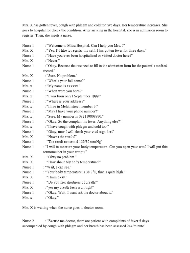 Dialog | PDF | Cough | Medicine