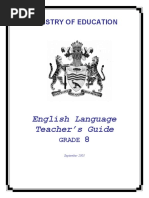 Grade 8 Teacher Guide For English | PDF | Curriculum | Teachers