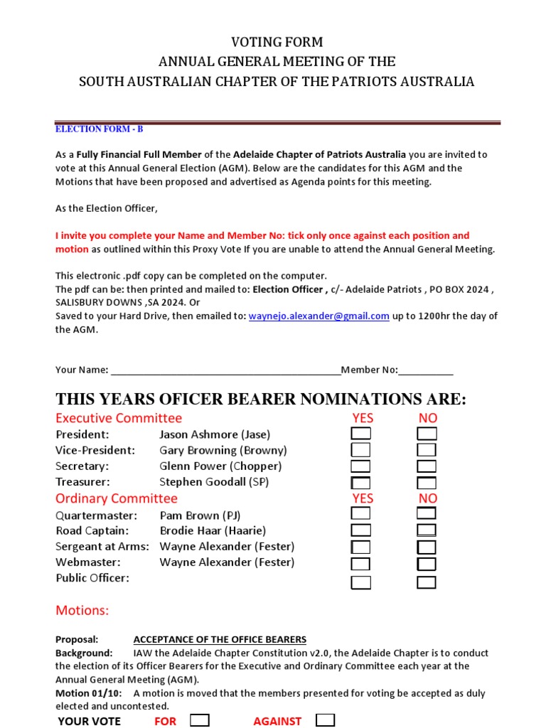 Election Document B | PDF | Government | Business