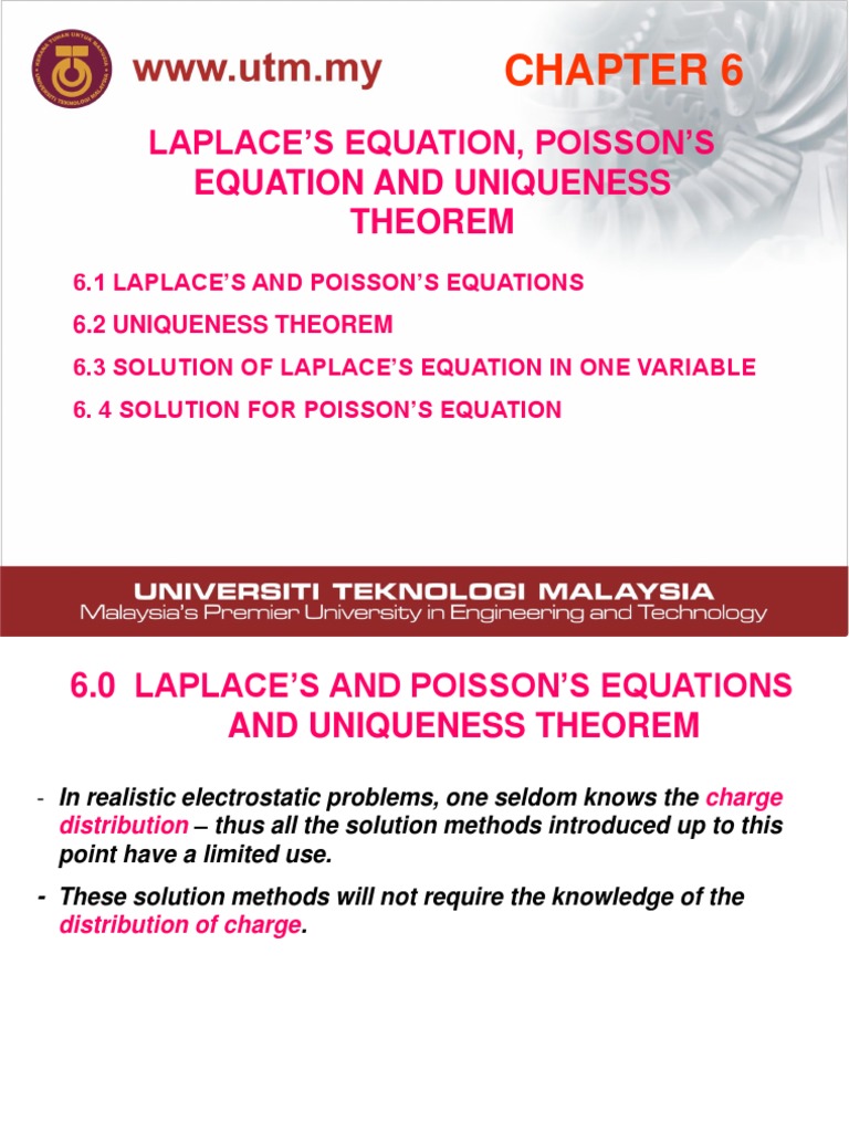 Chap6 - Laplaces and Poissons Equations | PDF | Equations | Analysis
