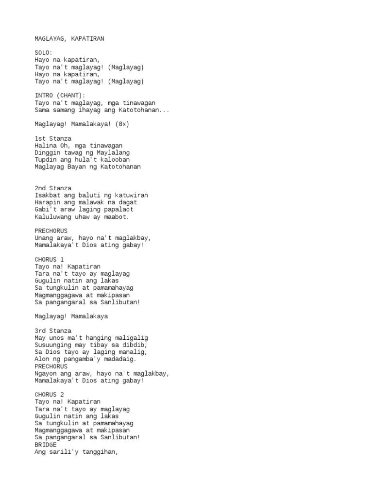 Maglayag Kapatiran | PDF