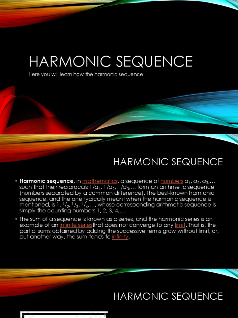 Understanding Harmonic Sequences in Math | PDF | Teaching Methods ...