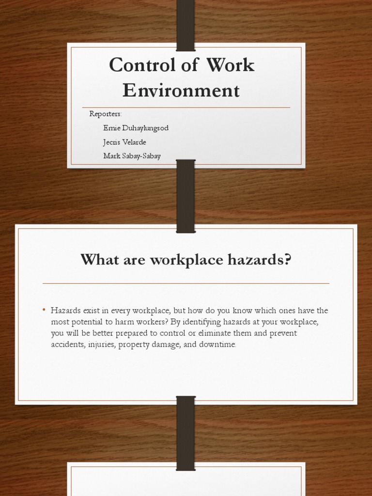 Control of Work Environment | PDF