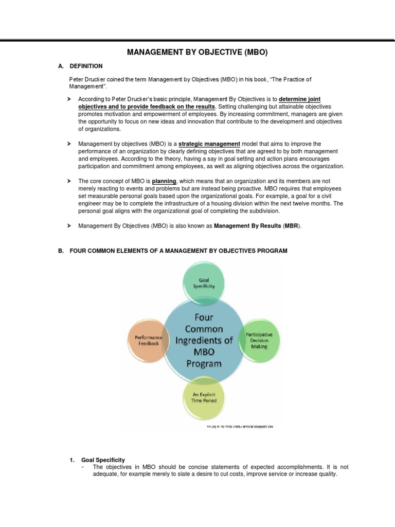 Management by Objective | PDF | Goal | Motivation
