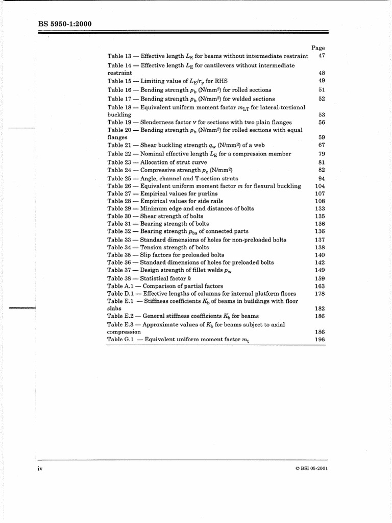 BS 5950-1-2000 Structural Use of Steelwork - Part6 PDF | PDF