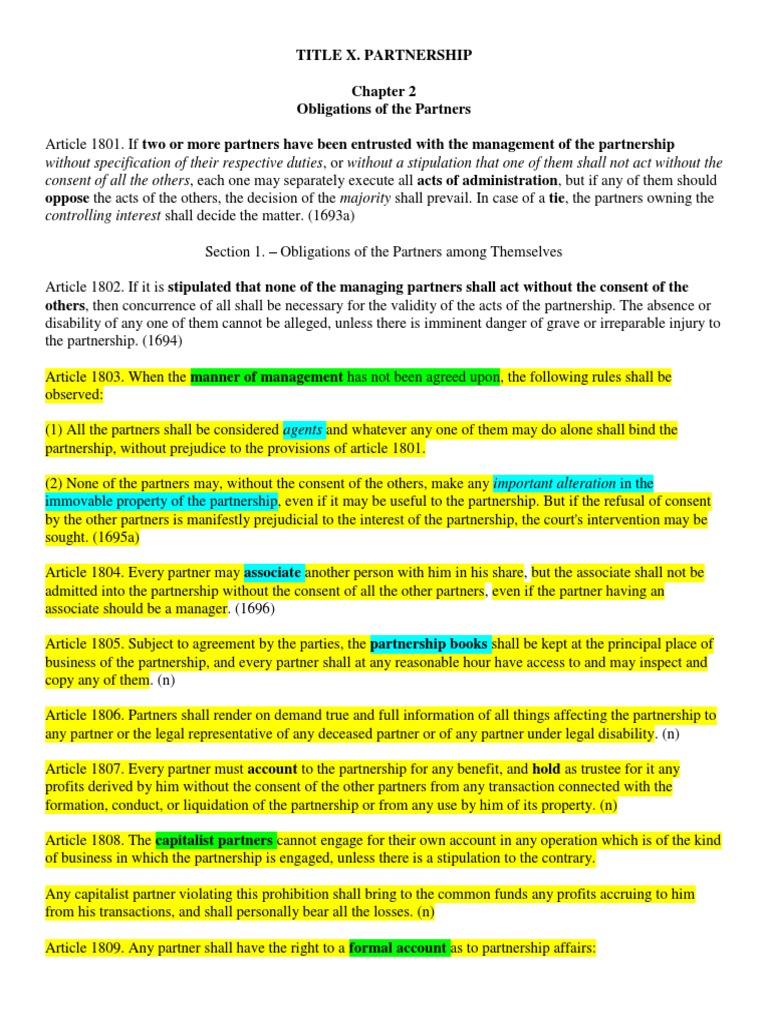 Codal Sheet Partnership | PDF | Property | Private Law