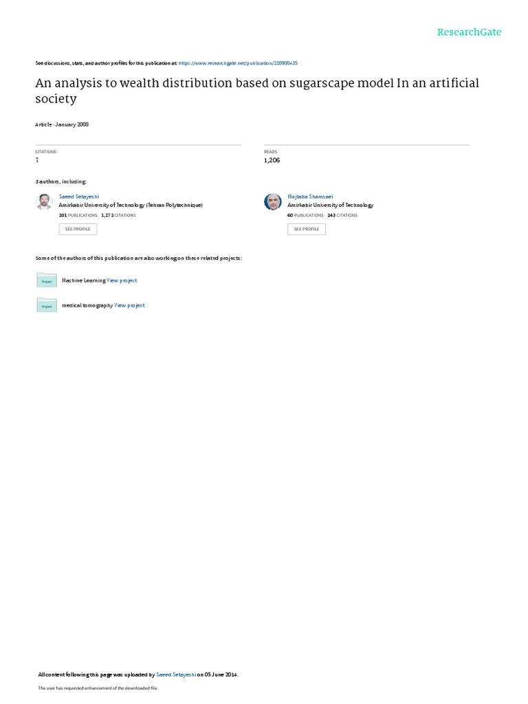 An Analysis To Wealth Distribution Based On Sugarscape Model in An ...