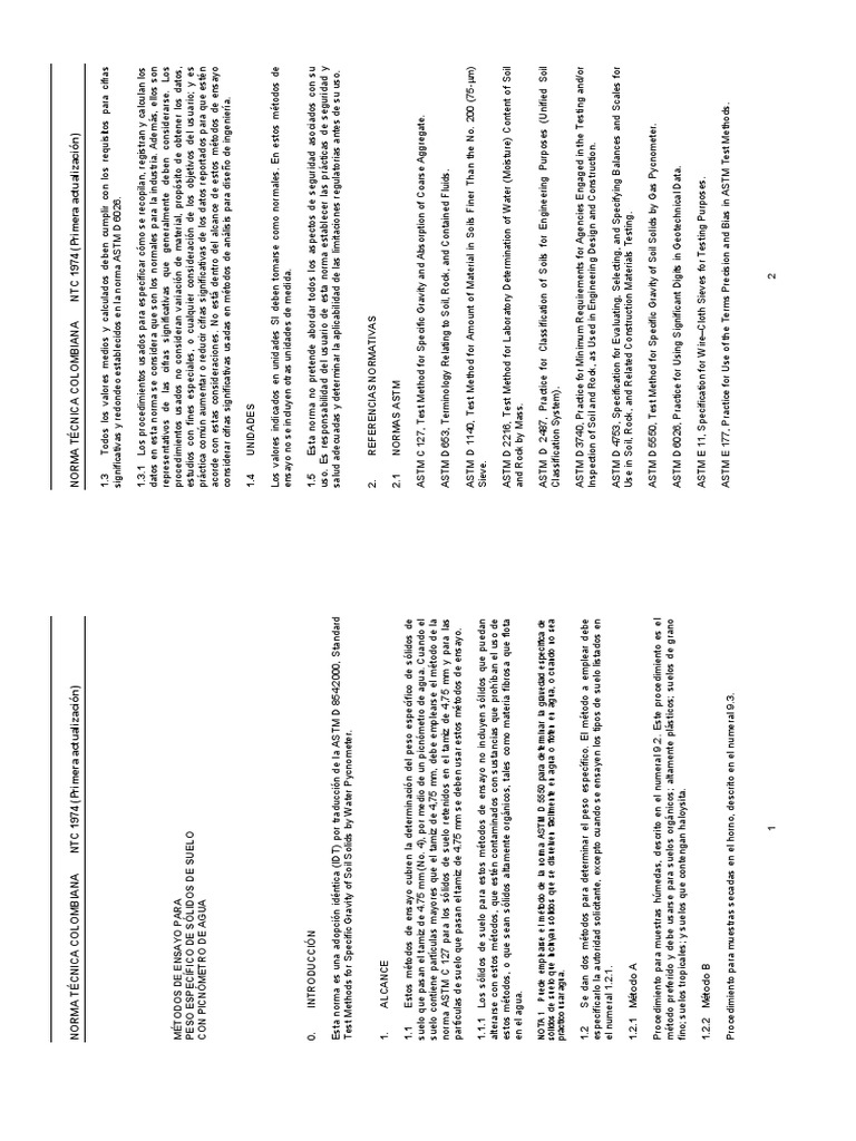 Astm d854 | PDF | Densidad | Agua