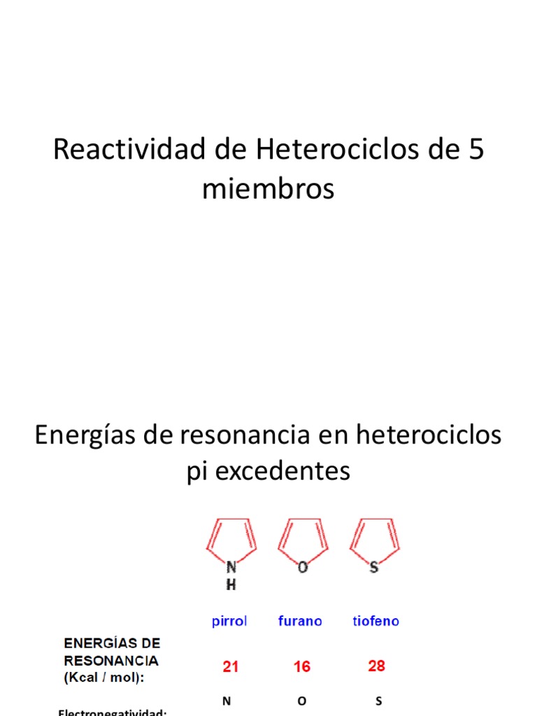 Heterociclos aromáticos π deficientes y excedentes | PDF | Piridina ...