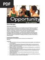 Job Description - Cluster Manager | PDF | Retail | Business