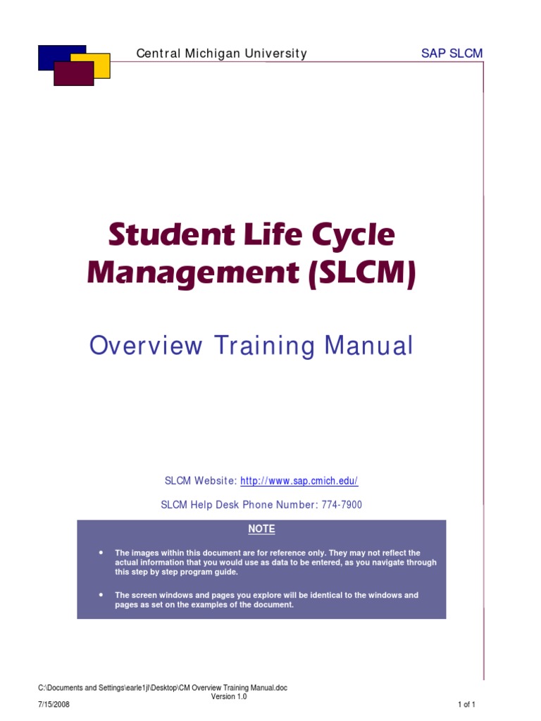 SLCM Overview Training Manual | PDF | Icon (Computing) | Academic Degree