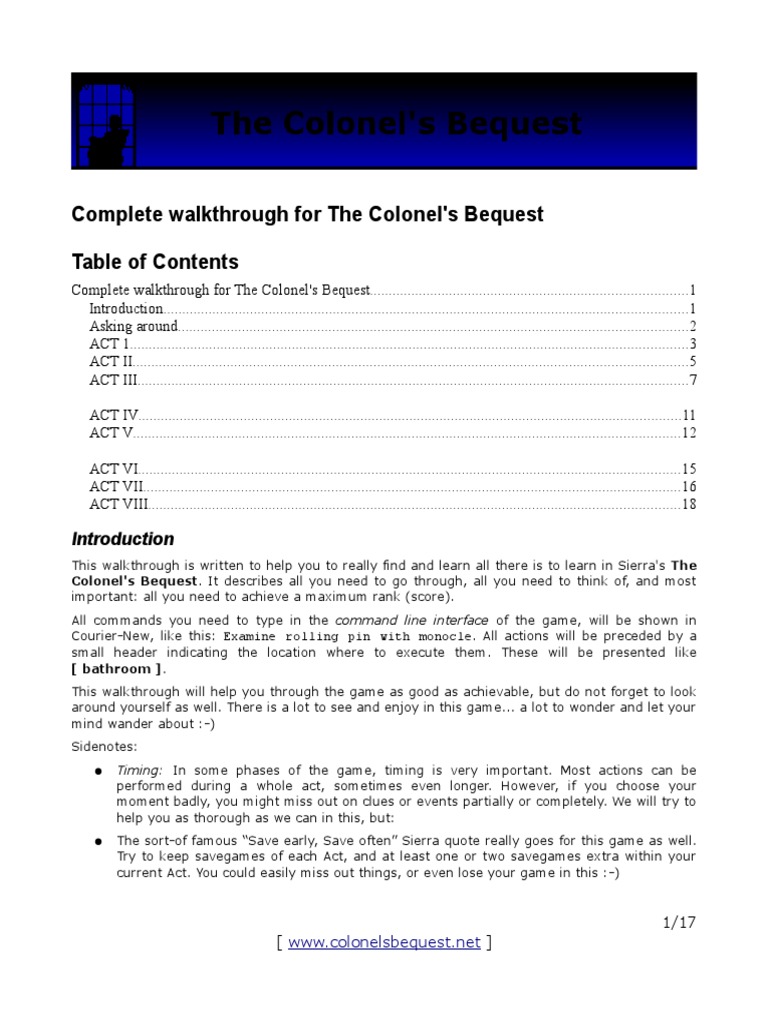 Guia Completa Colonel's Bequest | PDF | Home | Architectural Elements