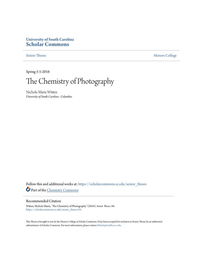 The Chemistry of Photography | PDF | Redox | Silver