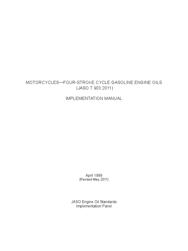Jaso Implementation Manual en PDF | Download Free PDF | Motor Oil ...