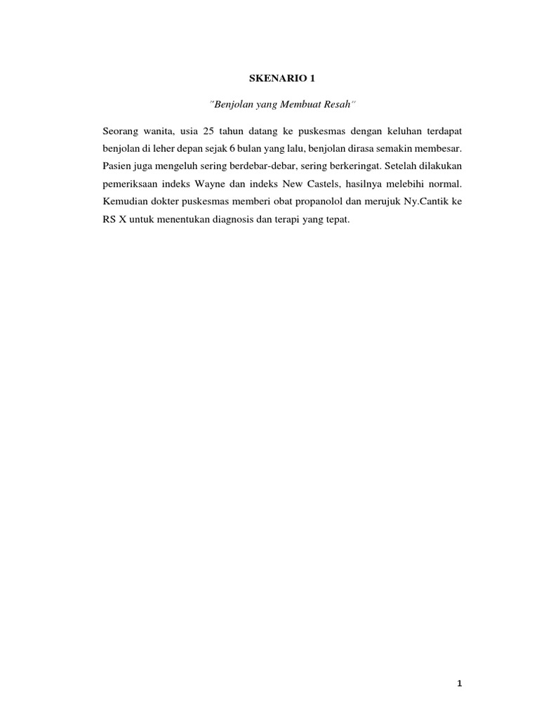 Laporan Tutorial Sementara Skenario 1 Blok 6 Kelompok 3 | PDF