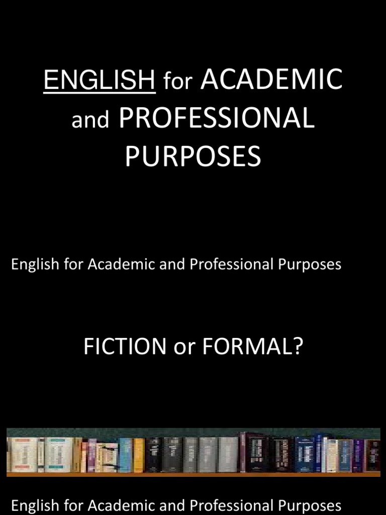 English For And: Academic Professional Purposes | PDF | Reading ...