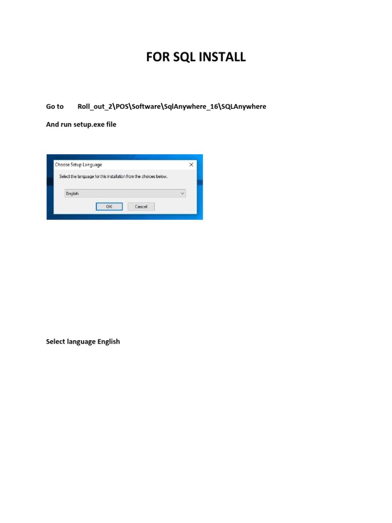 Pos SQL Installation | PDF