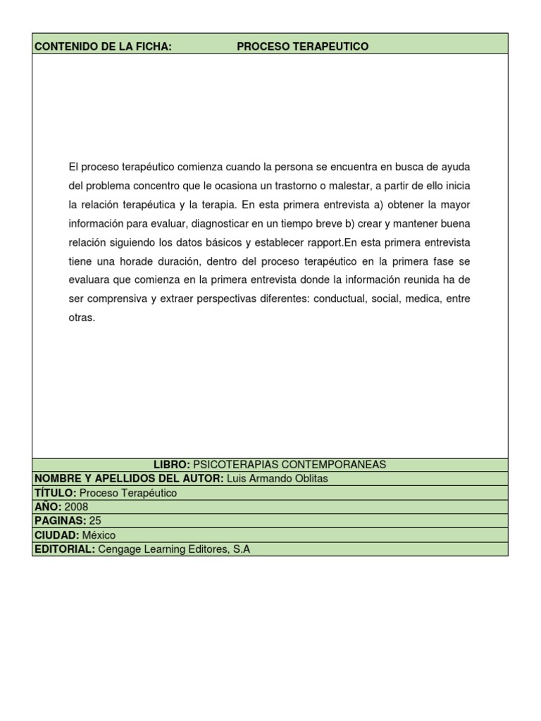 Ficha Mixta | PDF | Psicoterapia | Salud mental