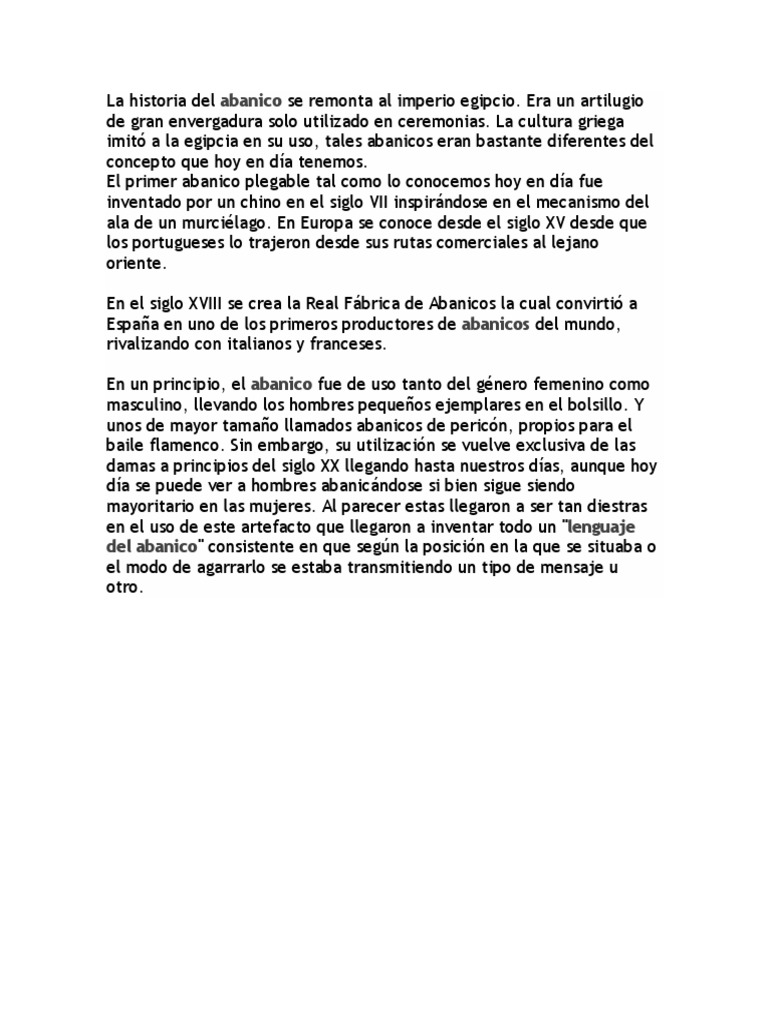 La Historia Del Abanico | PDF