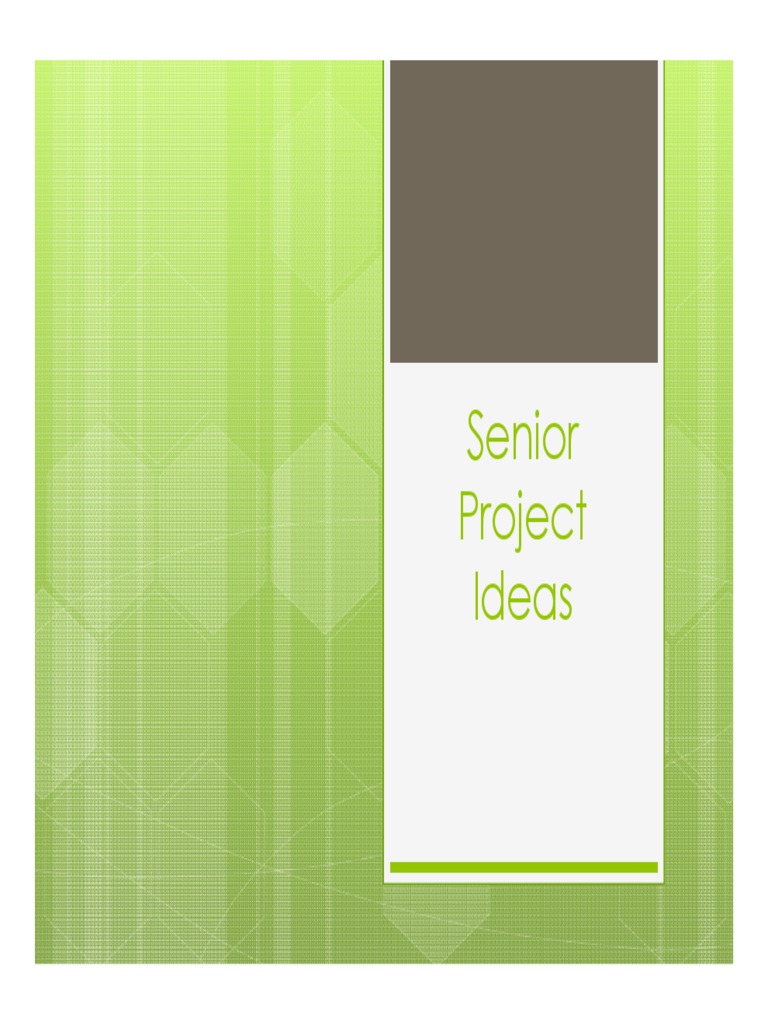 Senior Project Ideas | PDF | Application Programming Interface | User ...