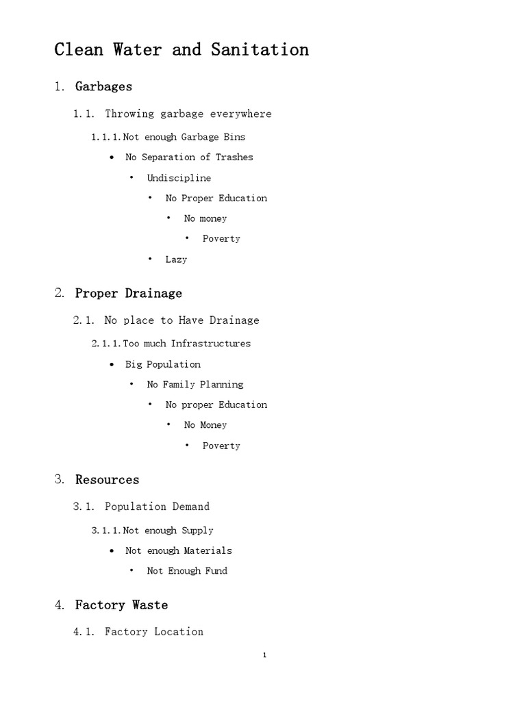 Clean Water and Sanitation | PDF