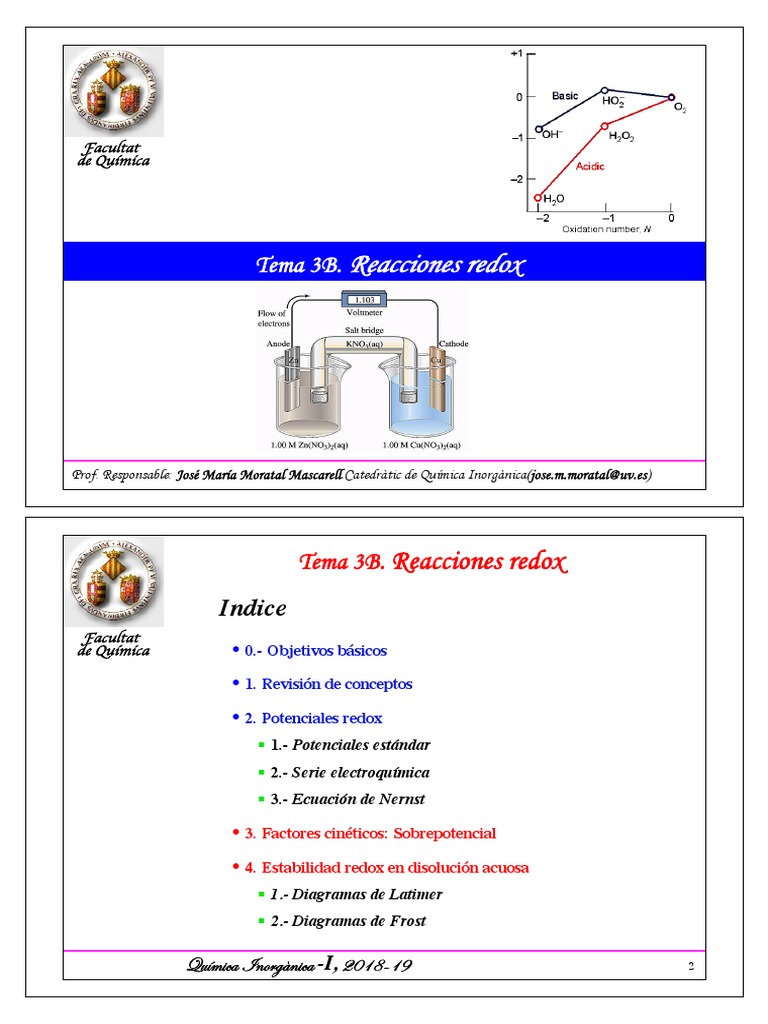 Reacciones Redox | PDF | Redox | Electroquímica