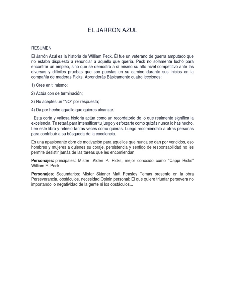 El Jarron Azul | PDF