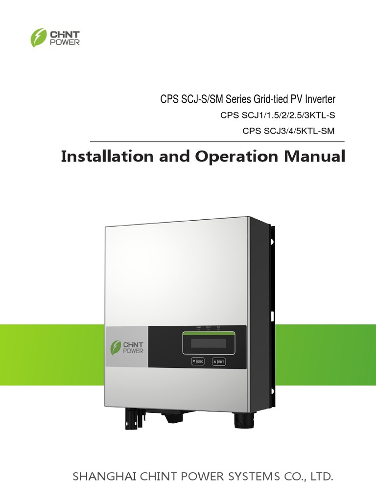 CPS SCJSeries Usermanual en | PDF | Photovoltaic System | Electrical ...