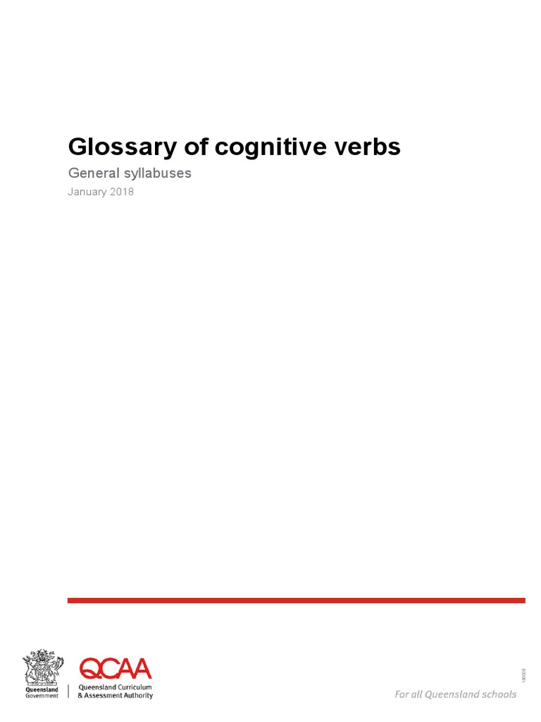 08 - Cognitive Verbs Glossary | PDF | Information | Scientific Method