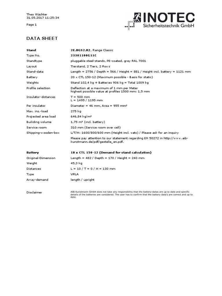 Data Sheet 2E - BGS2 - R2 - 18 X CTL 150-12 | PDF