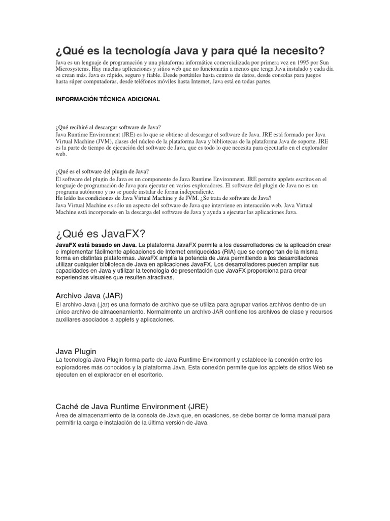 Que Es Java | PDF | máquina virtual de Java | Java (plataforma de software)