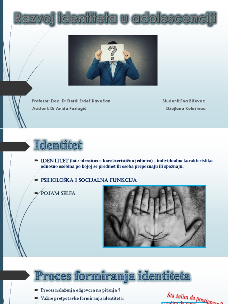 Razvoj Identiteta U Adolescenciji | PDF