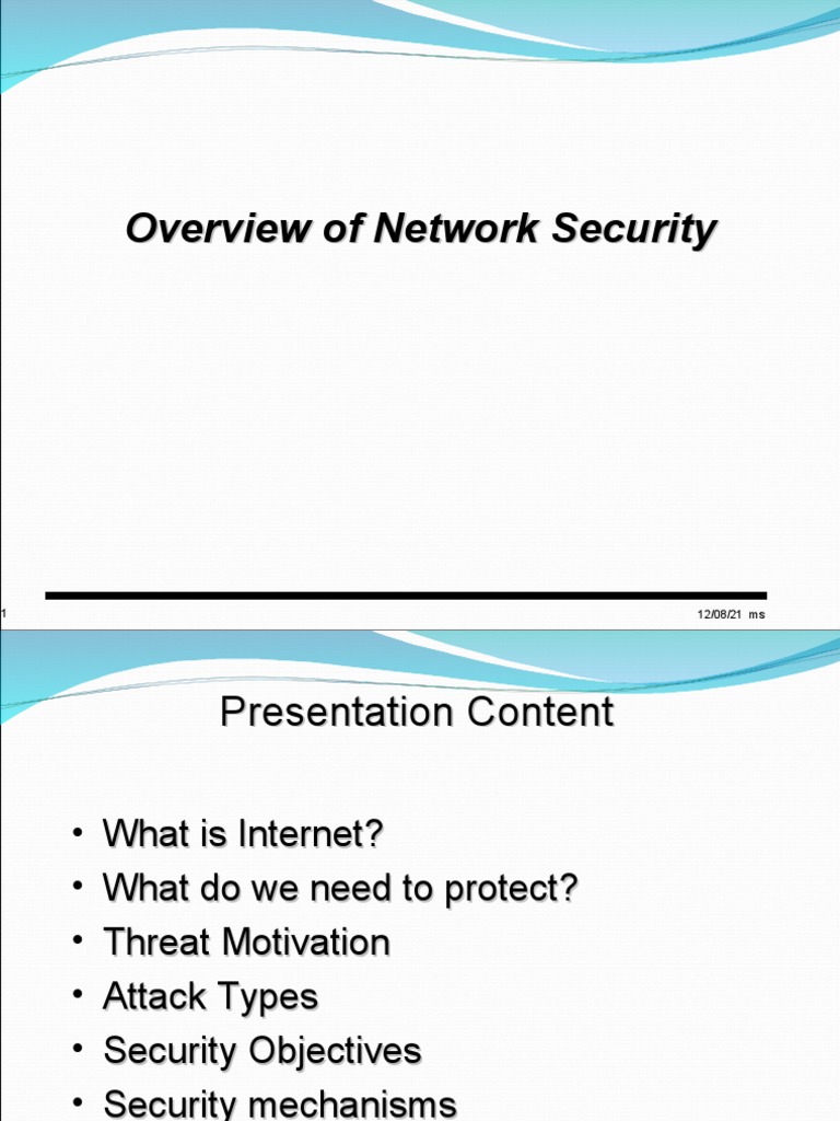Overview of Network Security | PDF | Military Technology | Public Key ...