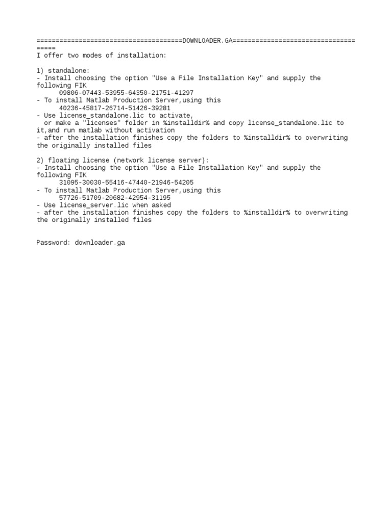 Readme For Matlab 2018b | PDF