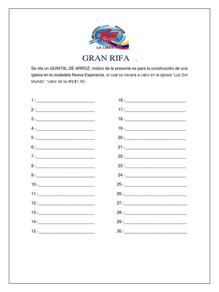 GRAN RIFA-luz Del Mundo | PDF | Deportes | Agitación