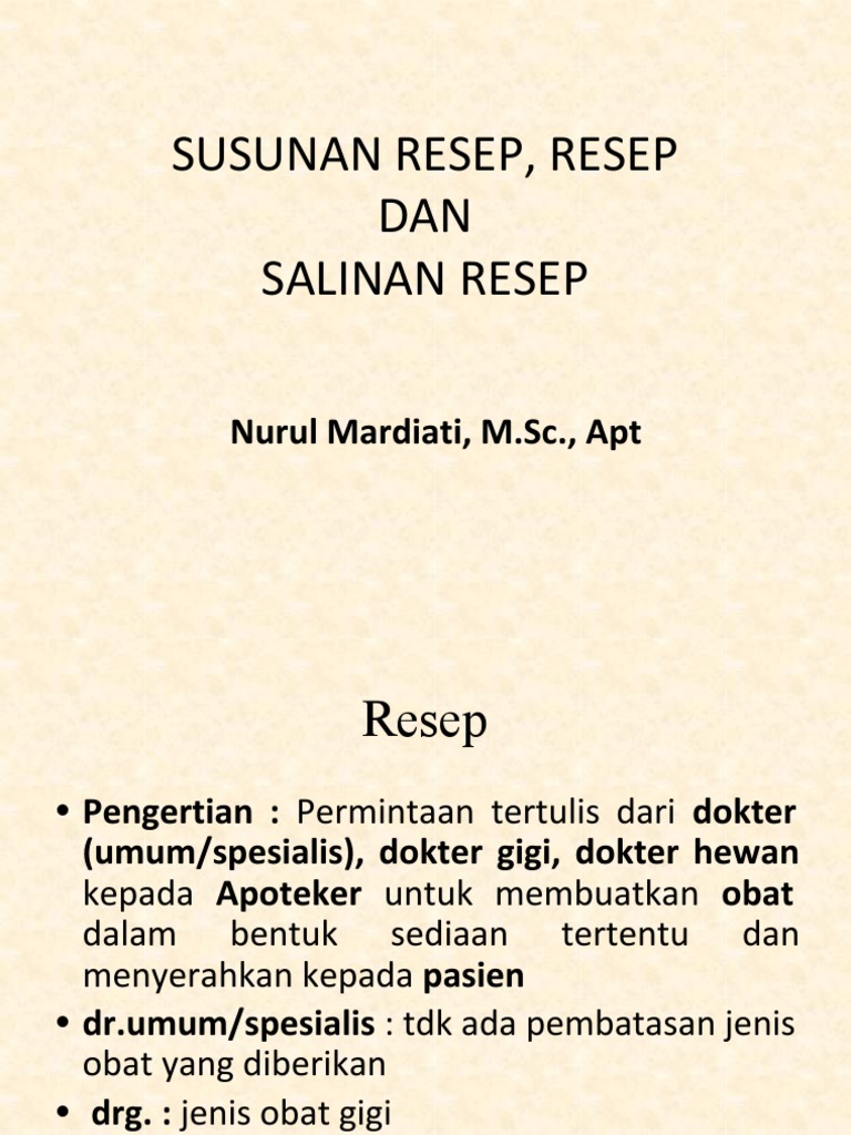 Ilmu Resep Pdf