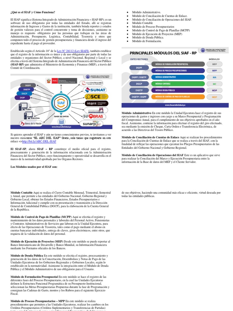 Qué Es El SIAF y Cómo Funciona | PDF | Contabilidad | Presupuesto