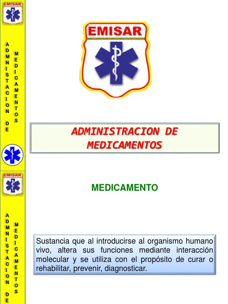 Administracion de Medicamentos EMISAR 20123 | PDF | Inyección (medicina ...