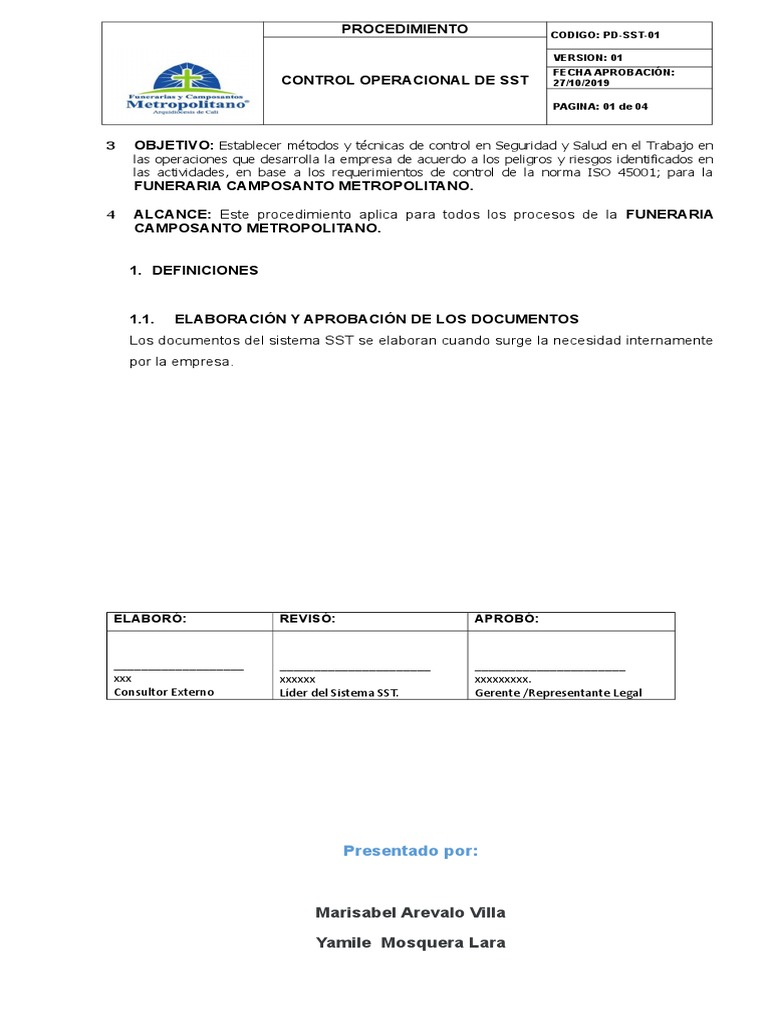 A7 Procedimiento Control Operacional | PDF