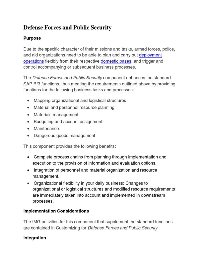 Defense Forces and Public Security: Purpose | PDF | Cost | Cost Accounting
