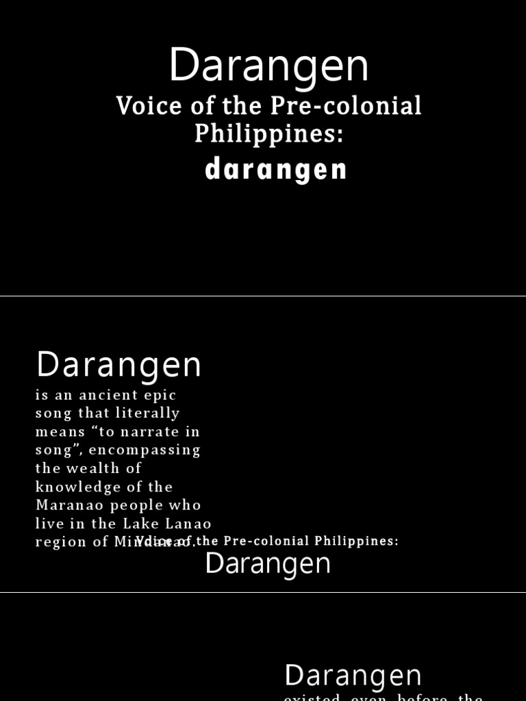 Darangen: Voice of The Pre-Colonial Philippines | PDF