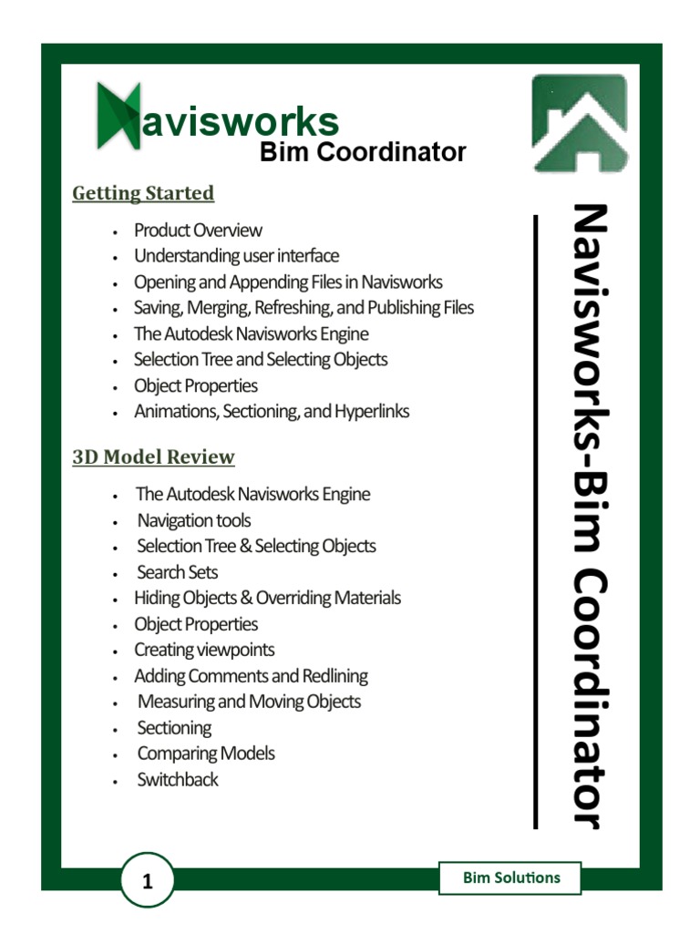 Navisworks BIM Coordinator Guide | PDF | Building Information Modeling ...