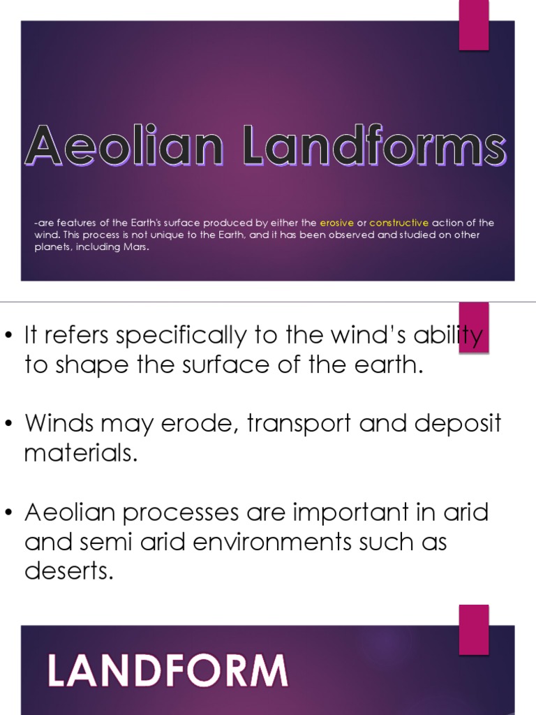 Aeolian Landforms and Dune 7 Facts | PDF | Science & Mathematics