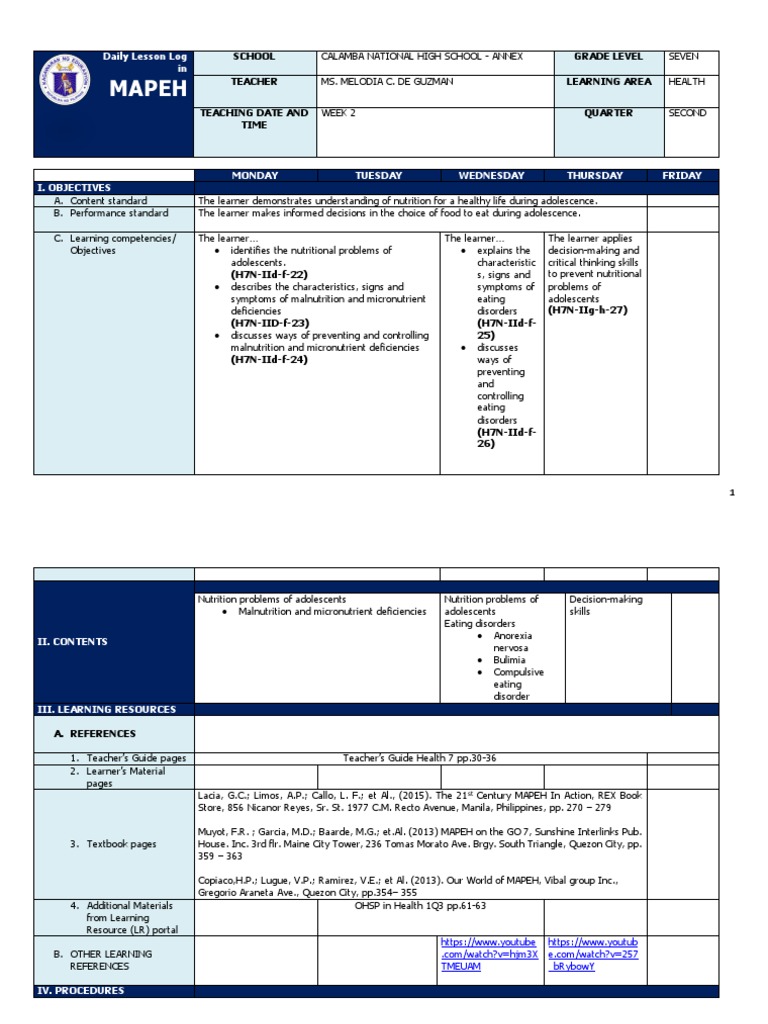 Adolescent Nutrition and Eating Disorders | PDF | Nutrition | Diet ...
