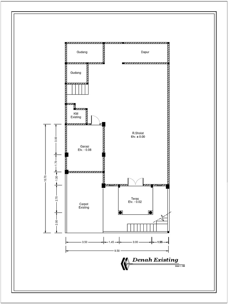 Denah Existing: Gudang Dapur | PDF
