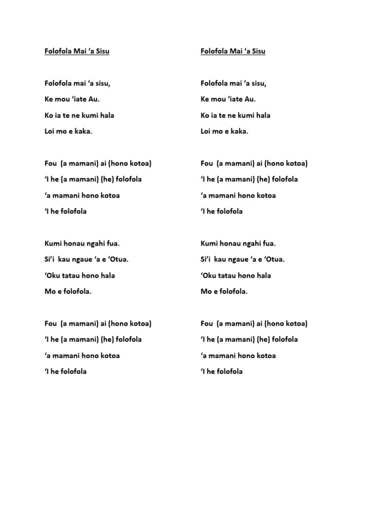 Folofola Mai | PDF | Language Arts & Discipline