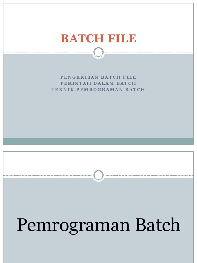 Pertemuan 5 - Batch File | PDF