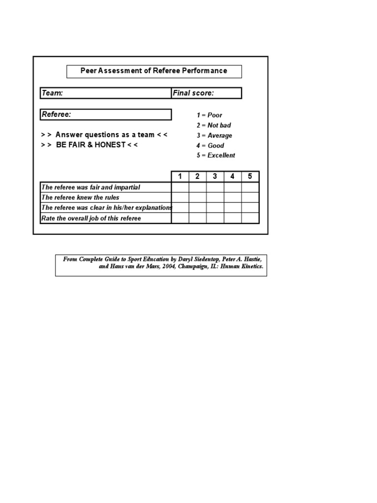 Referee Assessment-Peers | PDF