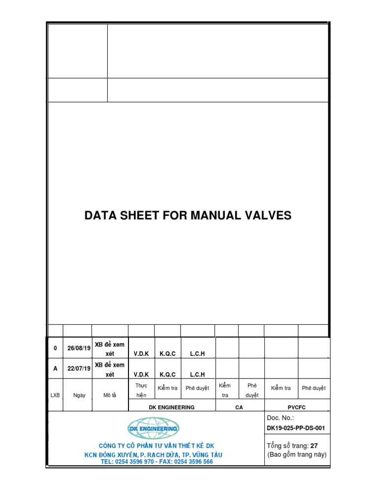 Valve Data Sheet | PDF | Valve | Pipe (Fluid Conveyance)